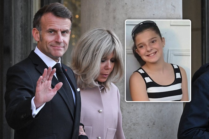 Franse president Macron en echtgenote Brigitte ontmoeten ouders van ...
