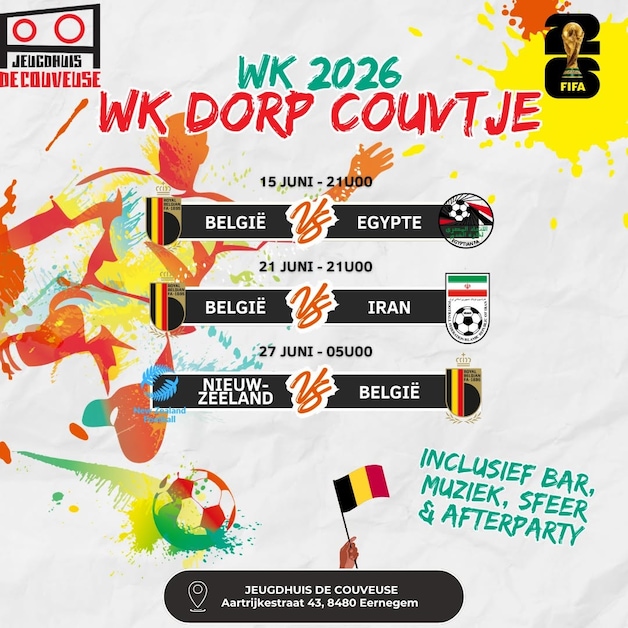 Jeugdhuis De Couveuse toont wedstrijden van WK voetbal | Regio | HLN.be