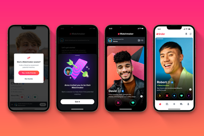 Tinder voegt nieuwe functie 'Matchmaker' toe waarmee vrienden en ...