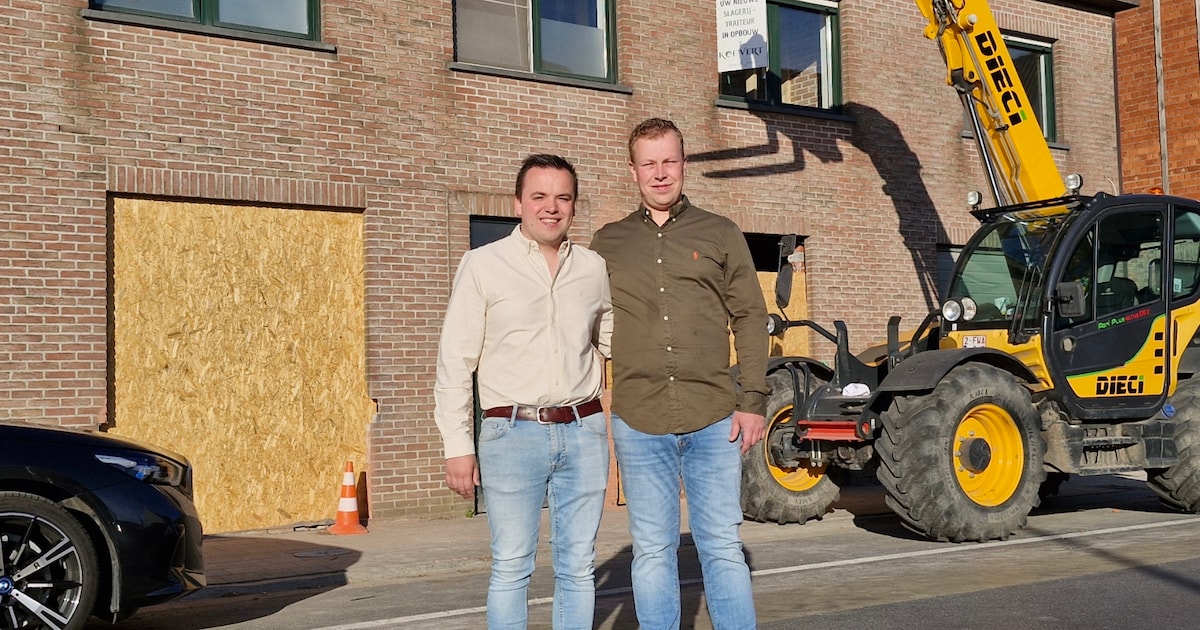 Cédric en Jochen zorgen straks voor gloednieuwe slagerij over de statie ...