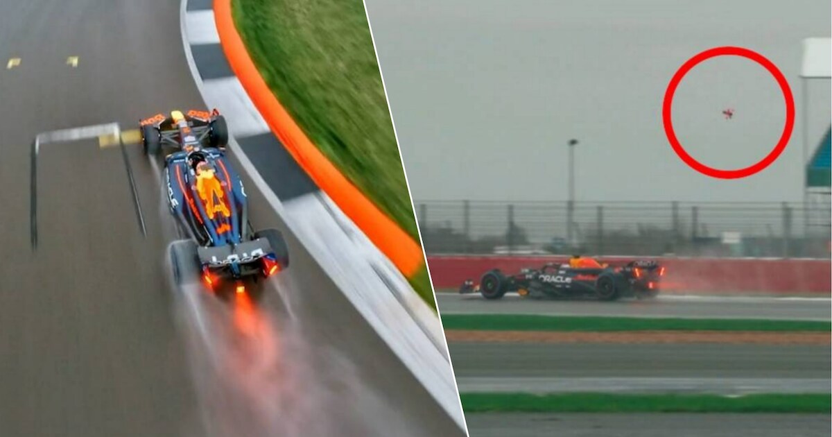 Unieke beelden: Max Verstappen gefilmd door snelste drone ter wereld ...