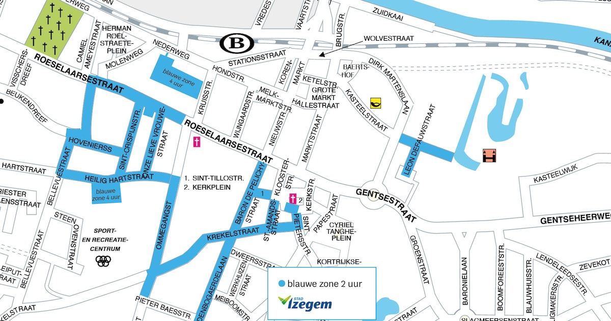 Stad Izegem breidt blauwe zone vanaf 1 juli uit | Izegem | HLN.be