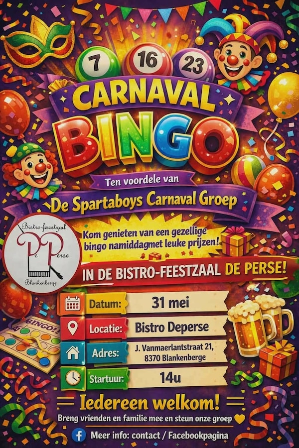 Carnaval Bingo ten voordele van de Sparta Boys | Foto | hln.be