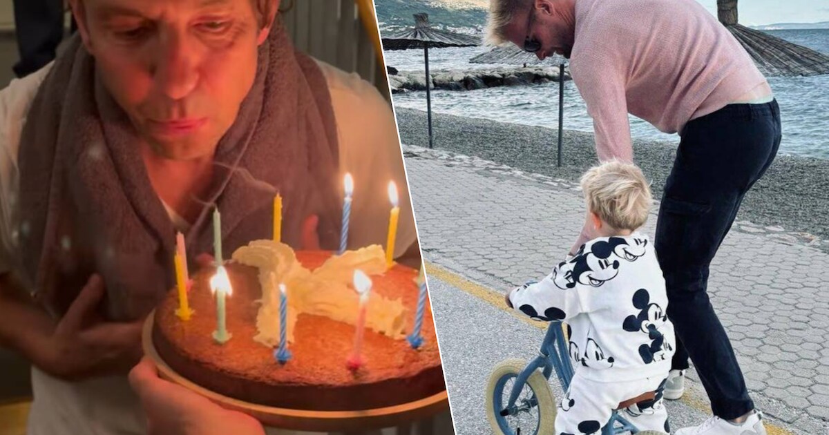 BV 24/7. Koen Wauters blaast 57 kaarsjes uit en Ruben Van Gucht geniet ...