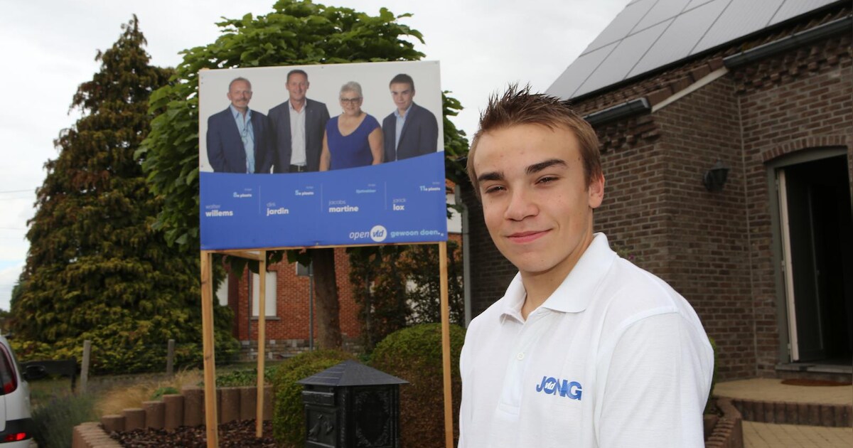 Yarick Lox (18) is jongste kandidaat op Open Vld-lijst | Linter | hln.be