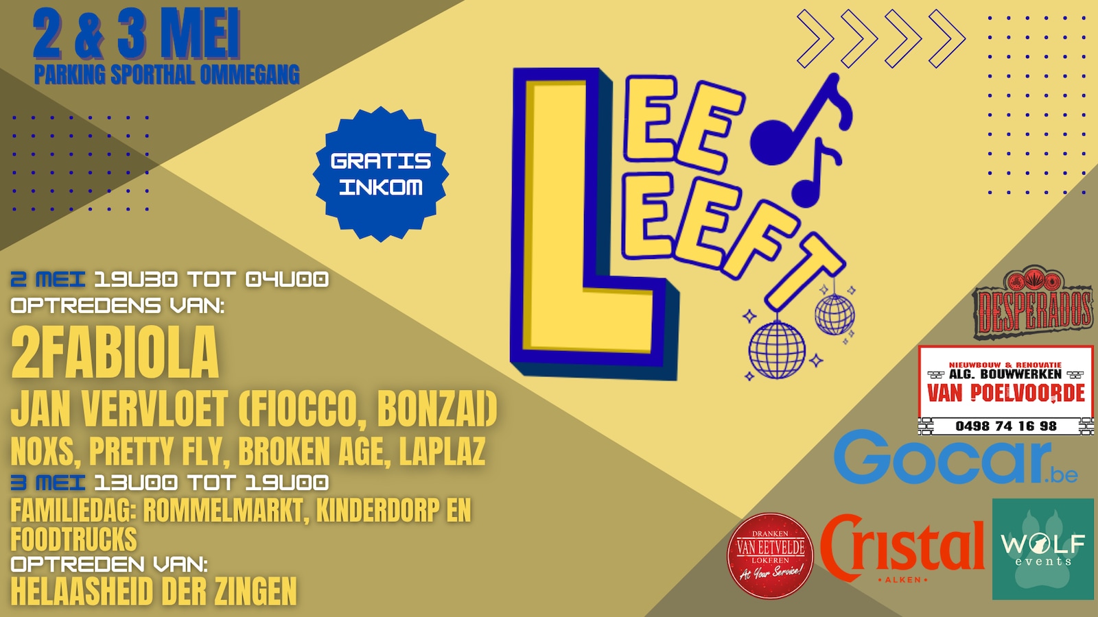 Tijdelijke parkeerverboden van kracht tijdens Lee LEEft | Foto | hln.be