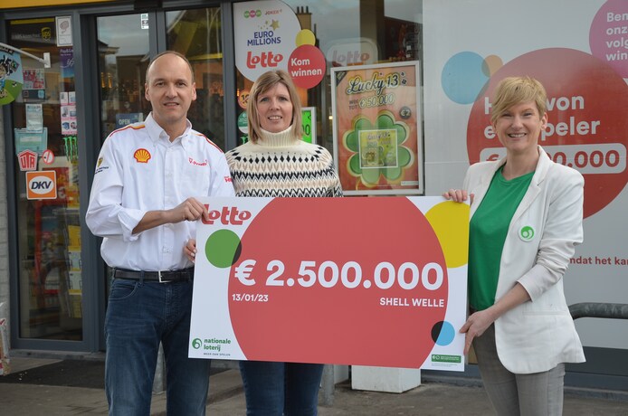 2,5 miljoen euro voor Lotto-miljonair die ticketje kocht in Shell ...