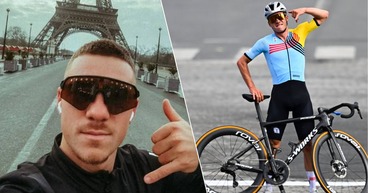 Met een vette knipoog naar zijn olympisch goud: Remco Evenepoel en Oumi ...