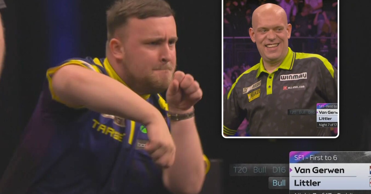 KIJK. En dan moest het allerzotste nog komen: Van Gerwen steelt move ...