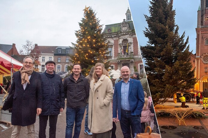 Kerstboom in Wetteren weggehaald na hevige wind: “Jammer, maar ...
