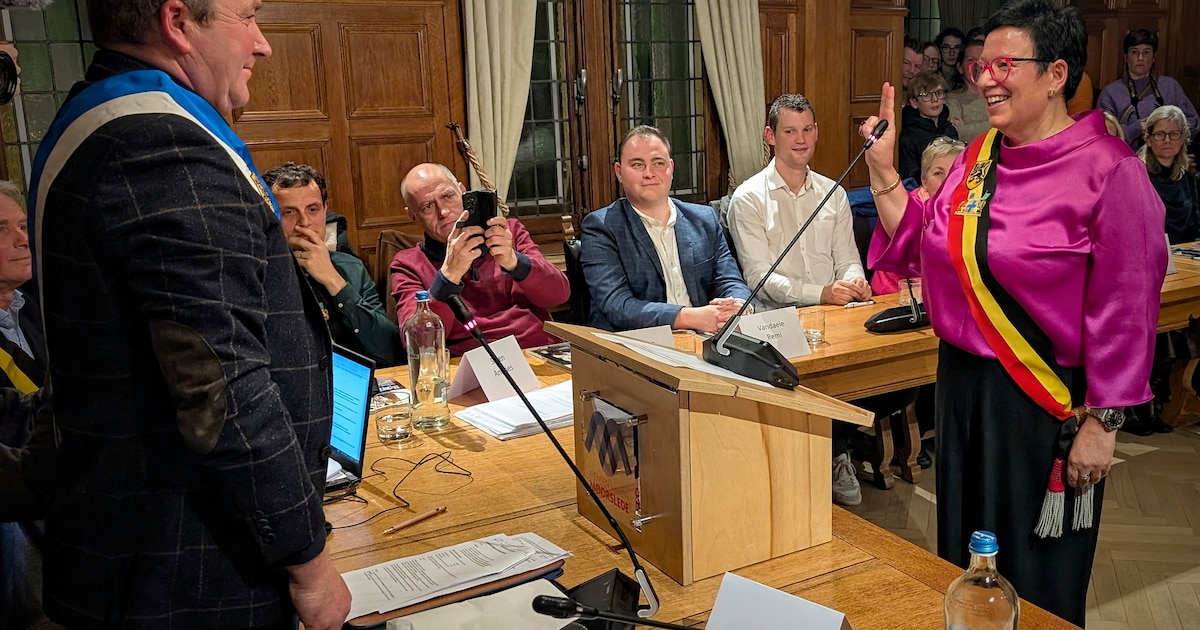 Sherley Beernaert legt de eed af als eerste vrouwelijke burgemeester ...