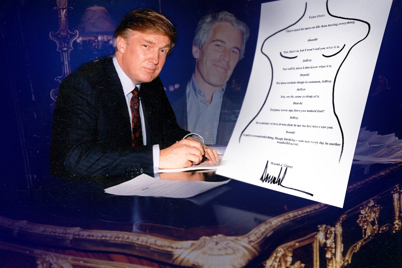 Kan gelekte verjaardagskaart aan Epstein Trump in de problemen brengen ...