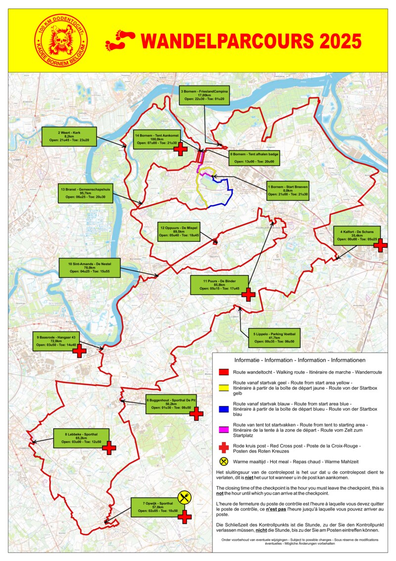 Dodentocht 2025 voor de deur: alles wat je moet weten over het parcours ...
