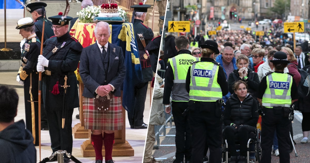 HERLEES. Lange rijen om Queen laatste groet te brengen, vier kinderen ...