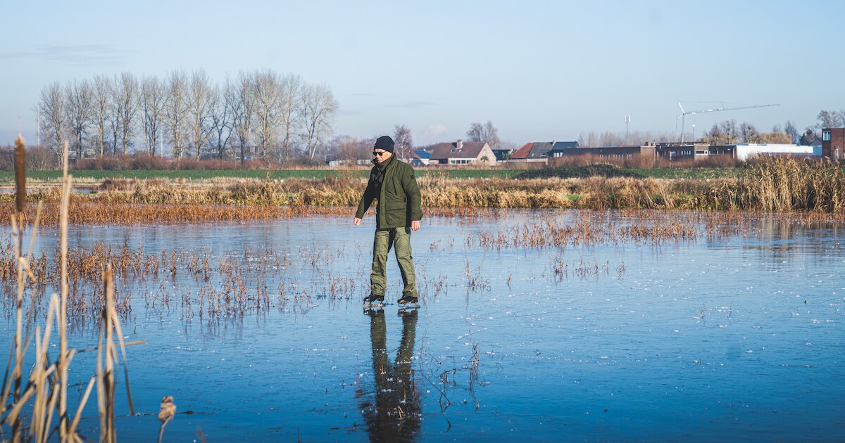 In Gent mag je nergens schaatsen, ook niet in de Gentbrugse Meersen ...