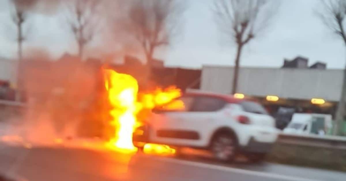 Brandend voertuig veroorzaakt file op E19 naar Brussel bij Mechelen ...