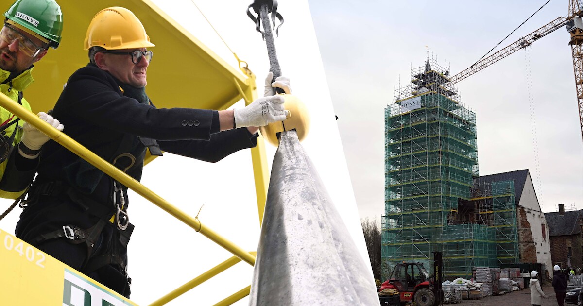Torenspits staat na vier jaar opnieuw op het Kasteel van Horst: “Een ...