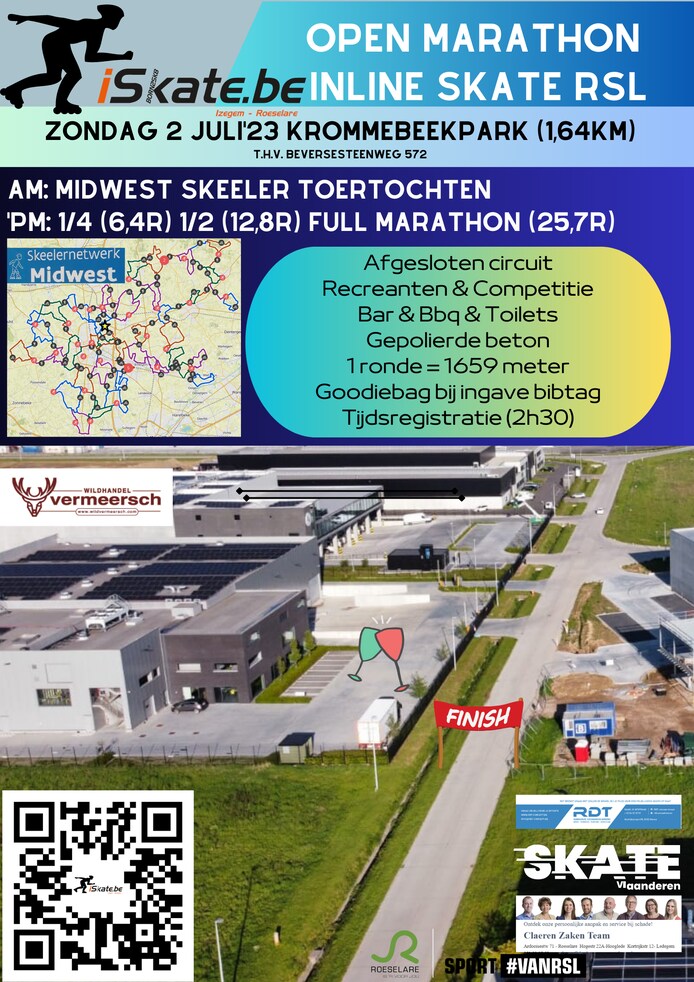 Allereerste West-Vlaamse skeelermarathon op Krommebeekpark | Roeselare ...