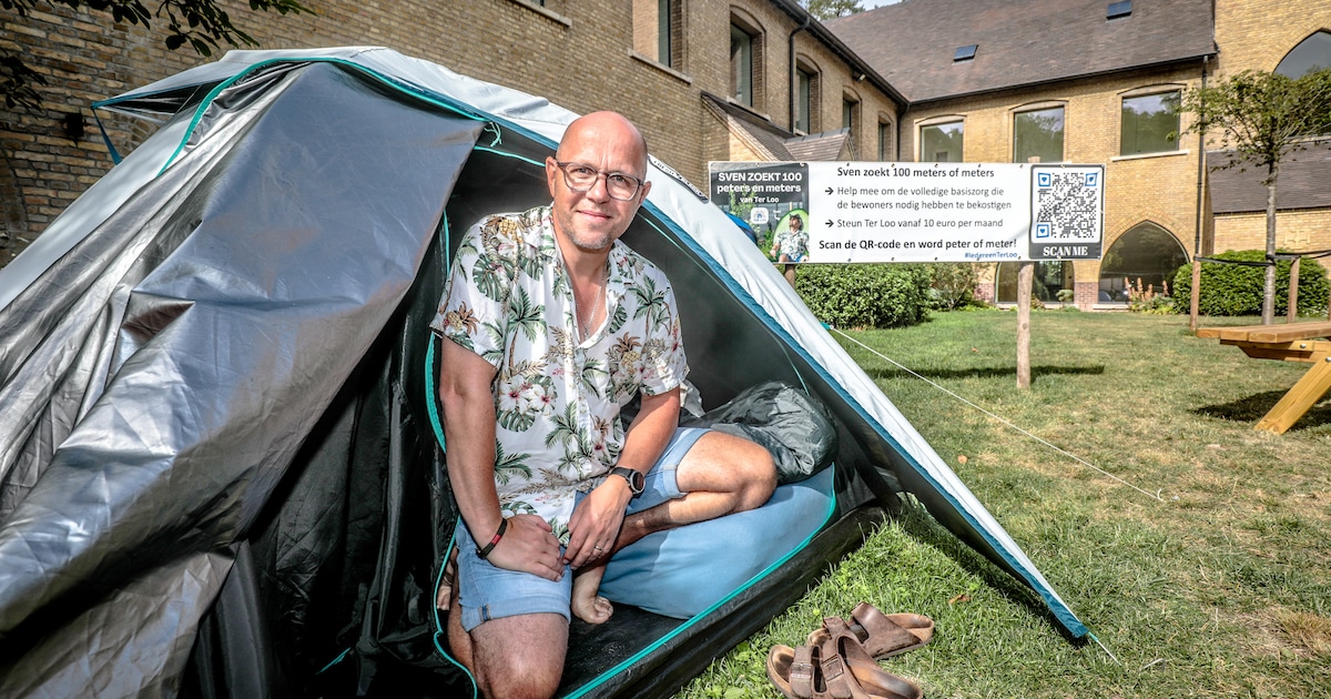 Papa Sven (51) kampeert twee weken in tuin om meer middelen te vragen voor volwassenen met ...