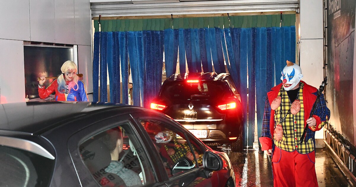 Ook Roeselaarse carwash viert Halloween: De Wasbeer jaagt klanten twee ...