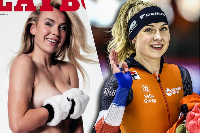 “Dit is nog nooit gebeurd”: Playboy met Nederlandse schaatsster Joy Beune zó populair dat er ...