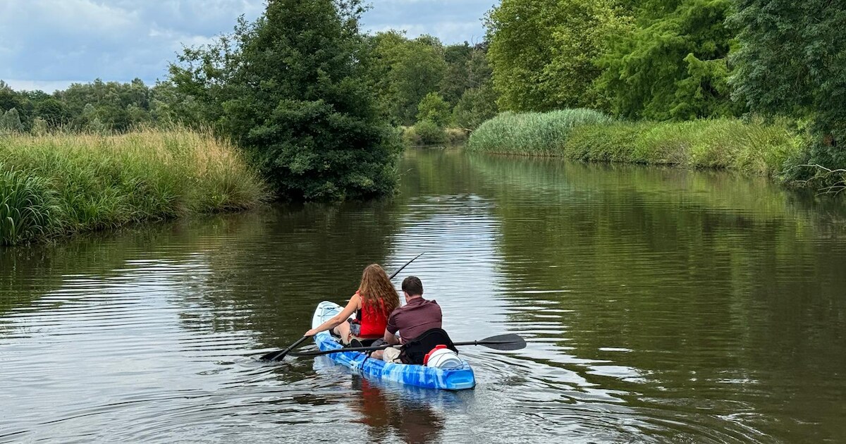 Naast wandelen en fietsen, nu ook kajakken op de Demer bij Herkenrode ...