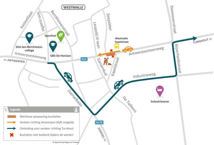 Bushalte Kapelstraat in Westmalle wordt heringericht: maand ...