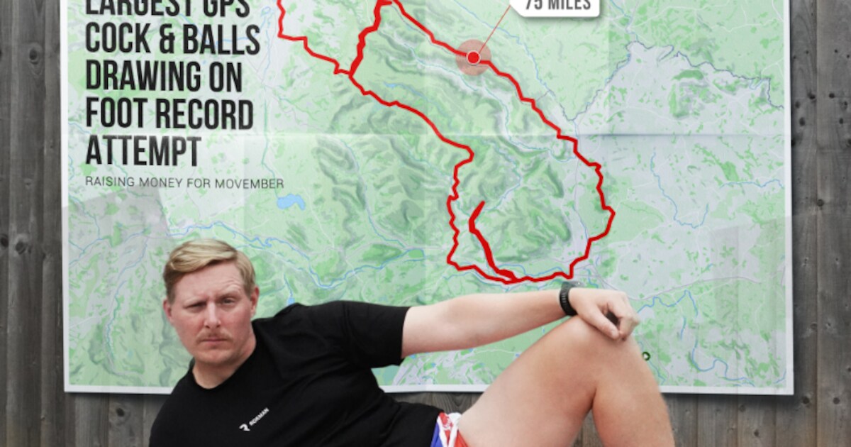 Brit loopt - tot dusver - grootste penisvormige route ter wereld voor ...