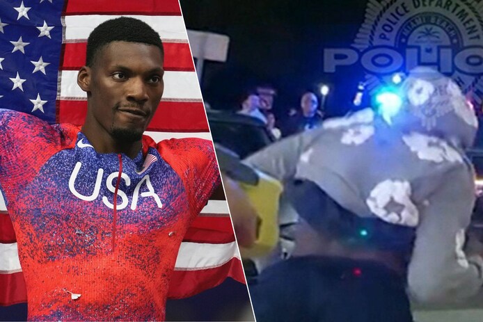 “Buitensporig geweld”: topsprinter Fred Kerley, medaillewinnaar in Parijs, geslagen en getaserd ...