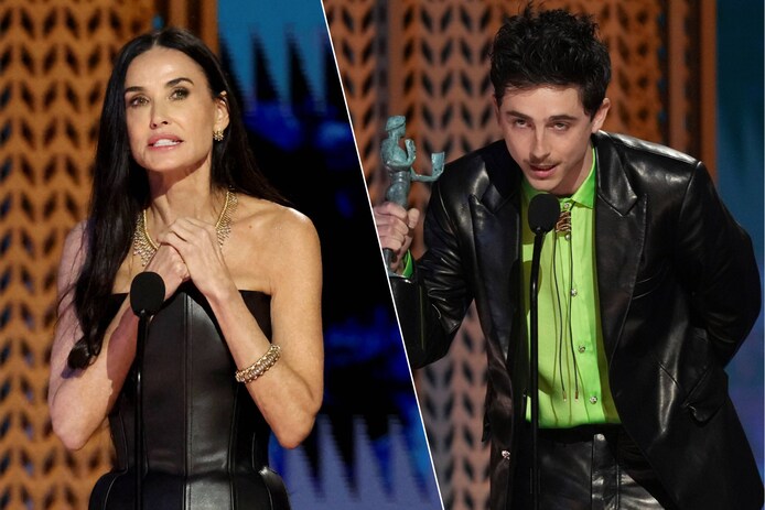 Demi Moore op Oscarkoers na winst bij SAG Awards, ‘Conclave’ grote ...