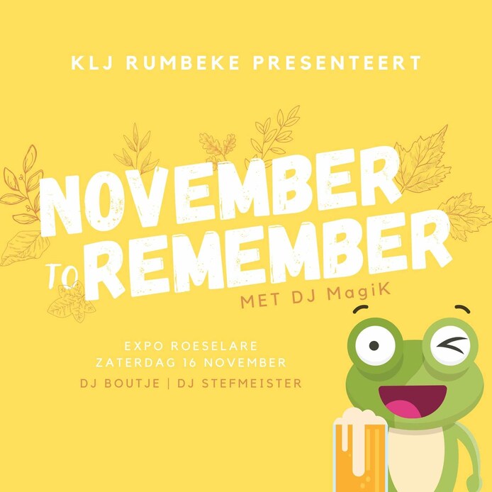 KLJ-fuif November to Remember palmt Expo Roeselare in | Roeselare | hln.be