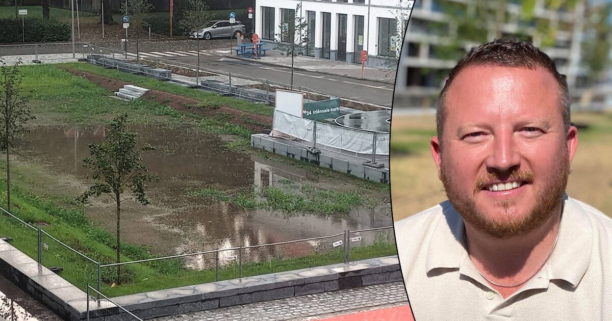 Nieuwe Casinotuin lijkt op moeras na zeer hevige bui: “En toch werkt ...