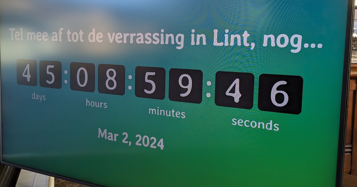 Mysterieuze klok telt af naar 2 maart | Lint | HLN.be