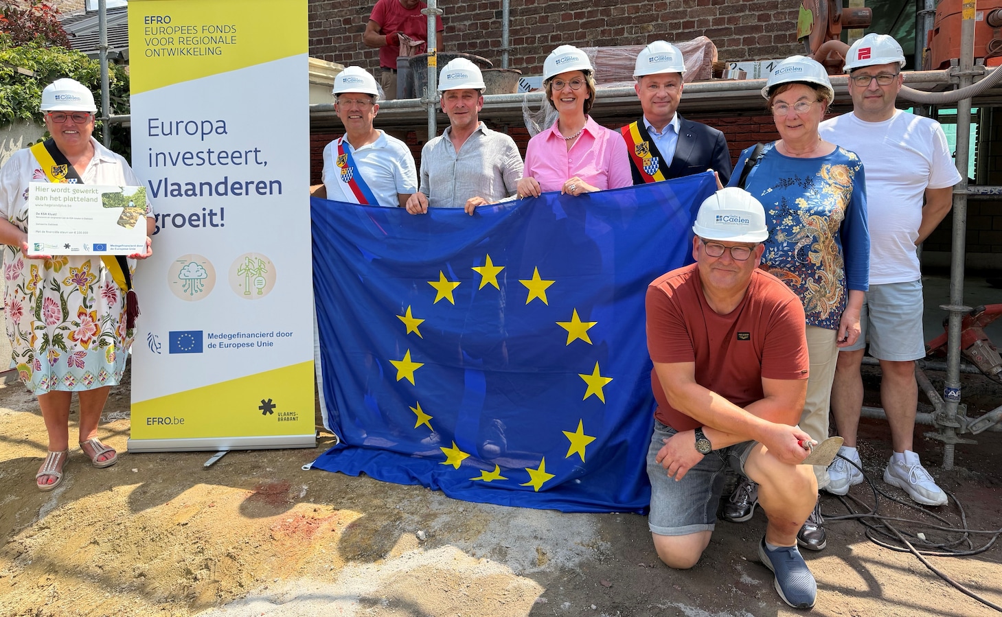 Officiële eerste steen gelegd voor gloednieuw KSA-lokaal in Glabbeek ...