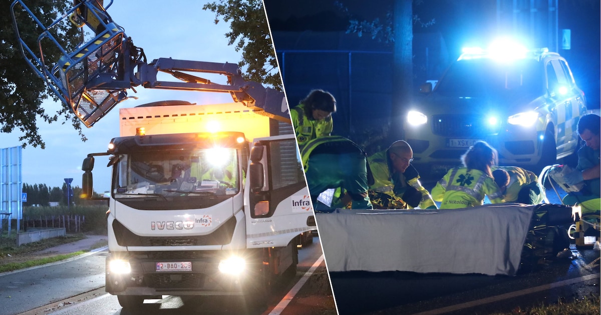 Man levensgevaarlijk gewond na val uit hoogtewerker door aanrijding met ...