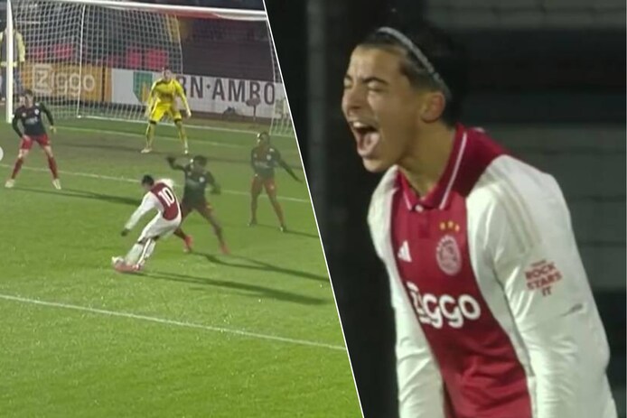 Rayane Bounida (18) scoort weer fraai voor Jong Ajax en spreekt ook ...