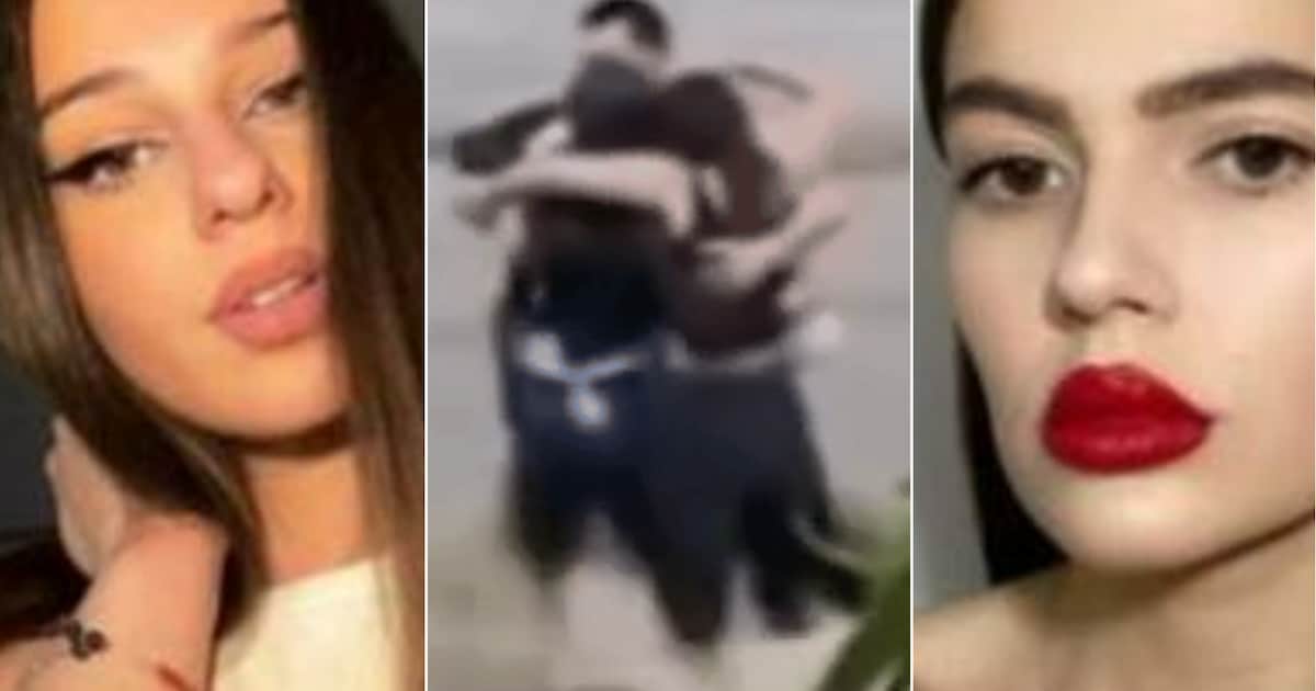 Beelden tonen wanhopige omhelzing van drie vrienden voor ze worden ...