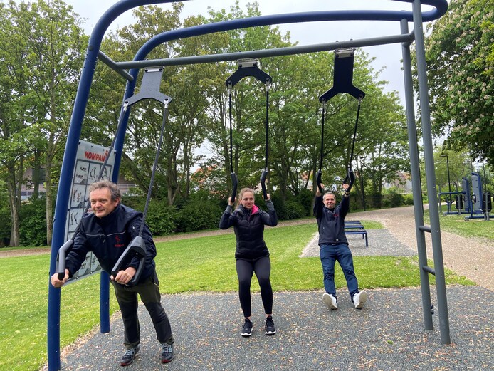 Sportievelingen kunnen zich uitleven in nieuwe openluchtfitness in ...