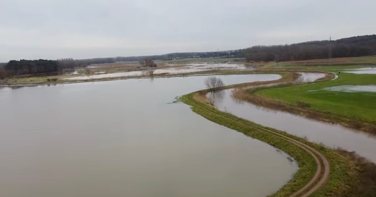 Jaagpad tussen Langdorp en Testelt afgesloten door hoge waterstand ...