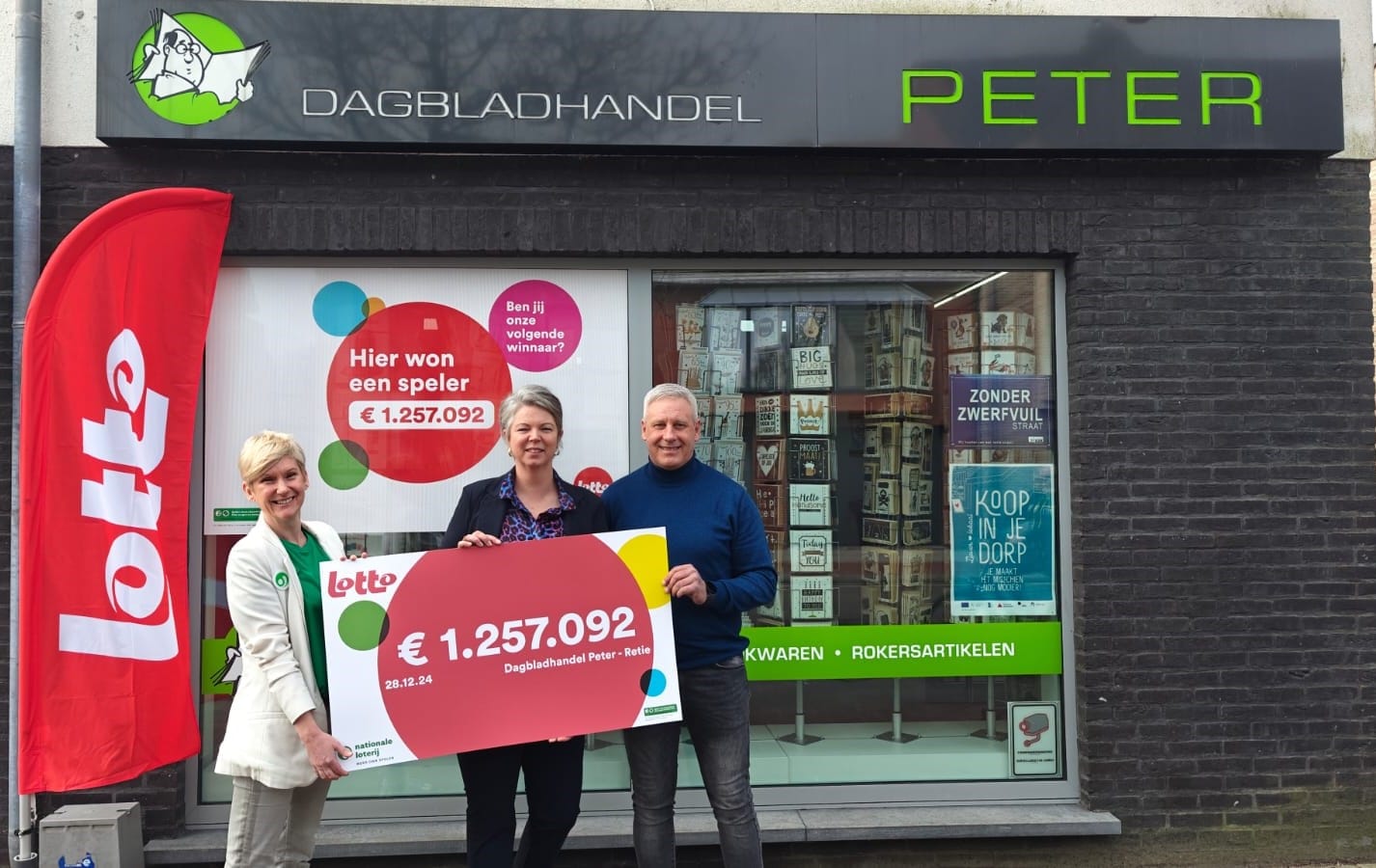 Weer prijs bij dagbladhandel Peter in Retie met Lotto-jackpot van meer ...