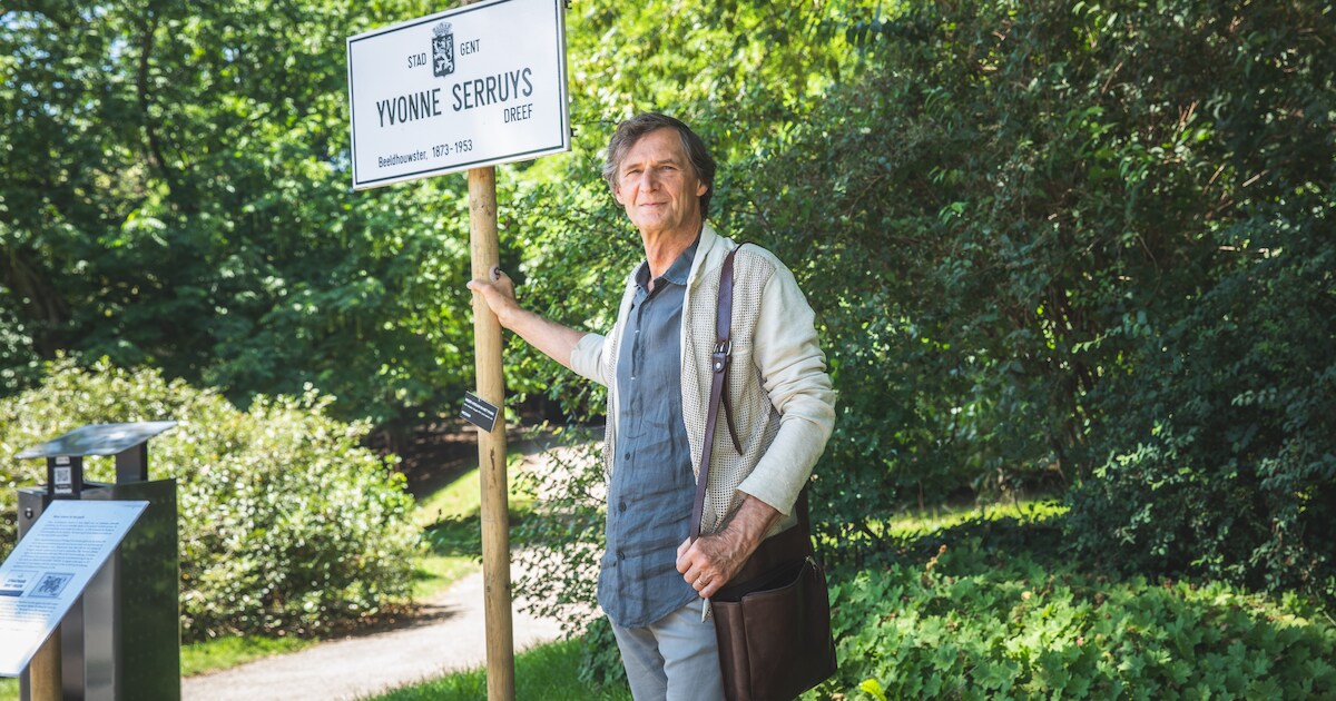 Marc Cosyns zet straatnaambord voor beeldhouwster Yvonne Serruys in ...