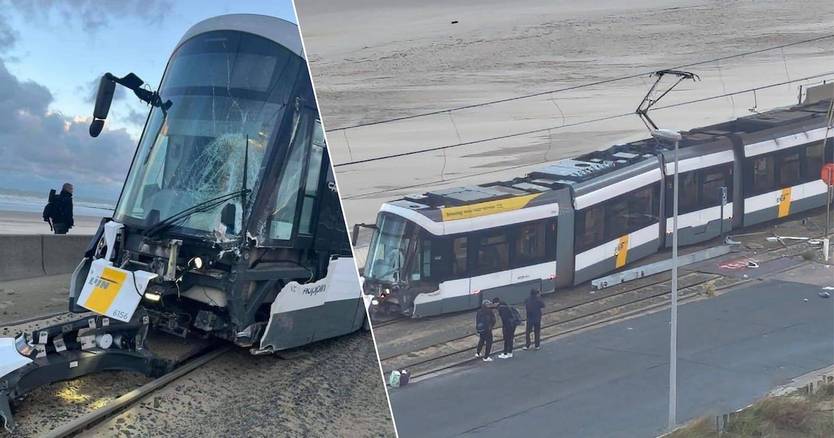 Kusttram ontspoord in Middelkerke door zandophoping, bestuurder naar ...