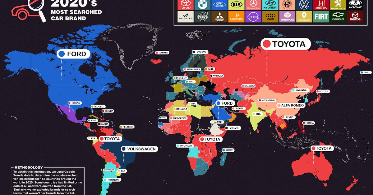 Dit zijn de vijf meest gegoogelde automerken ter wereld | Mobiliteit ...